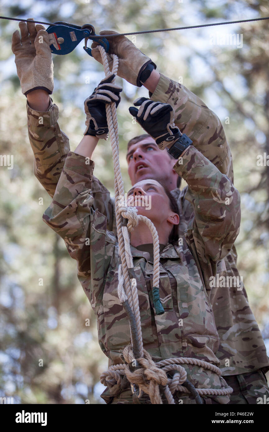 U.K. Soldiers Cpl. Liz Devaney and Lance Cpl. Jamie Johnson of the ...