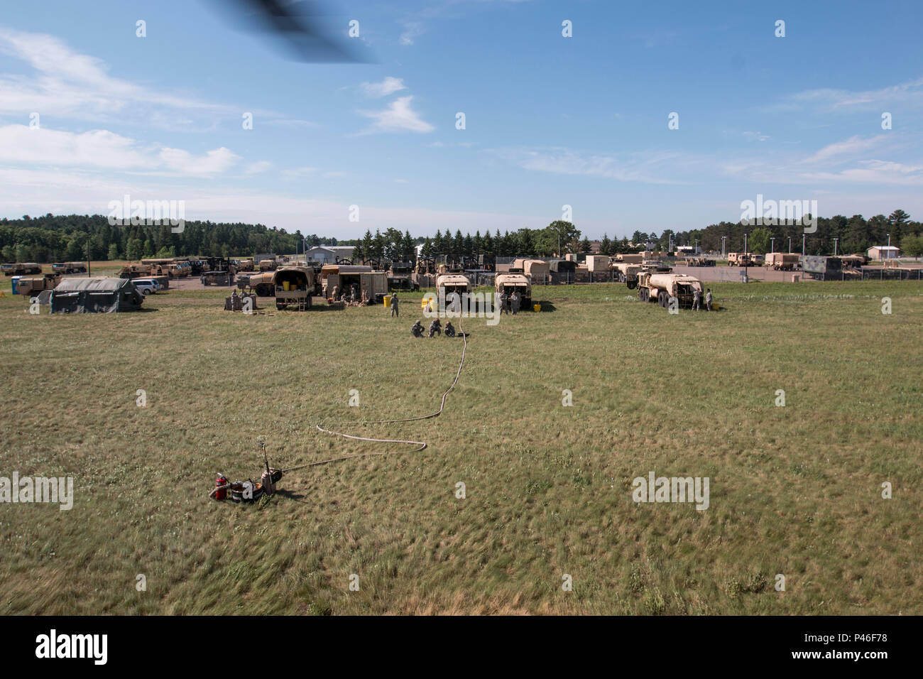Soldiers with Headquarters Support Company, 834th Aviation Support ...