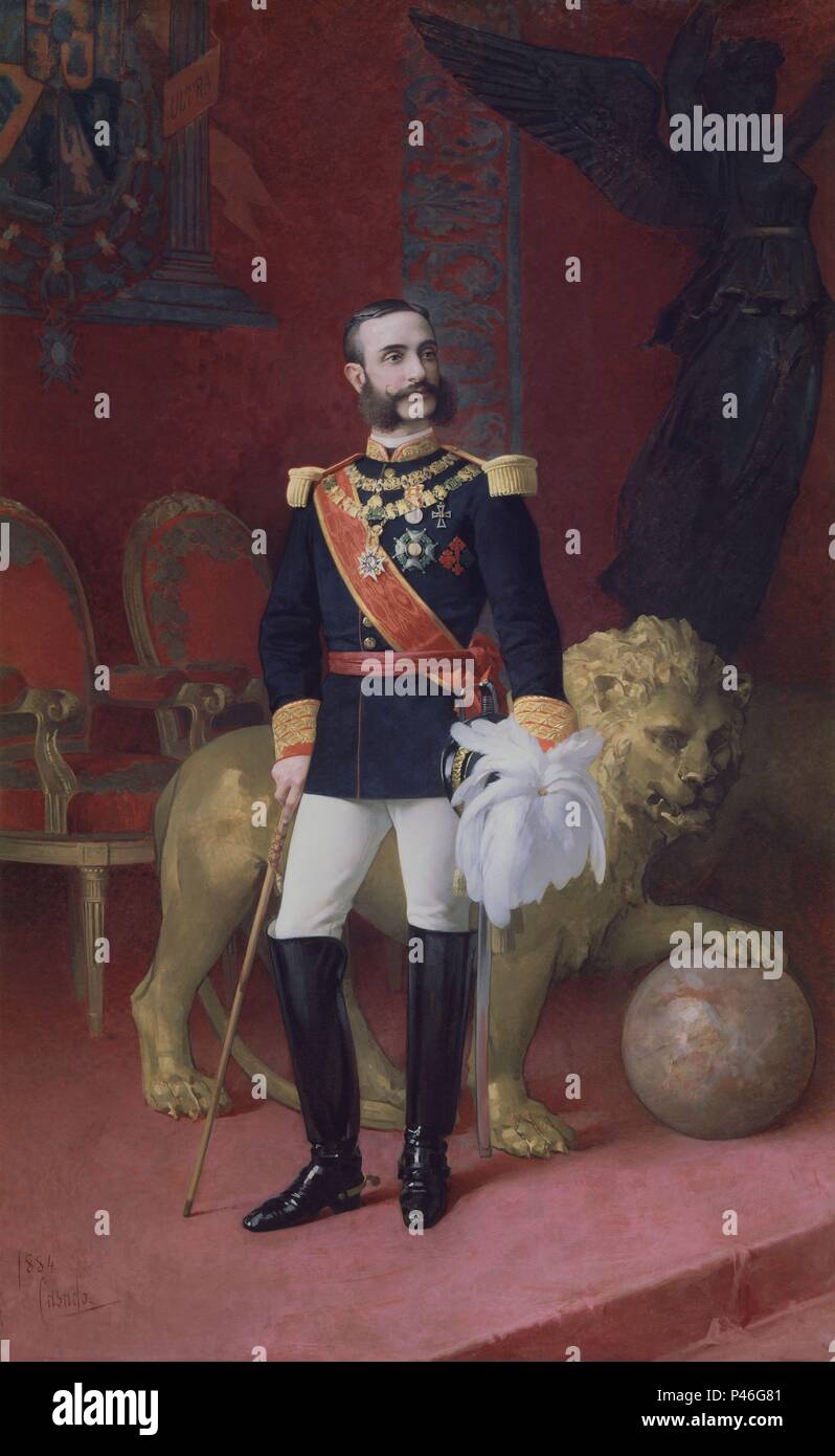 RETRATO DEL REY ALFONSO XII - 1884. Author: José Casado del Alisal (c ...