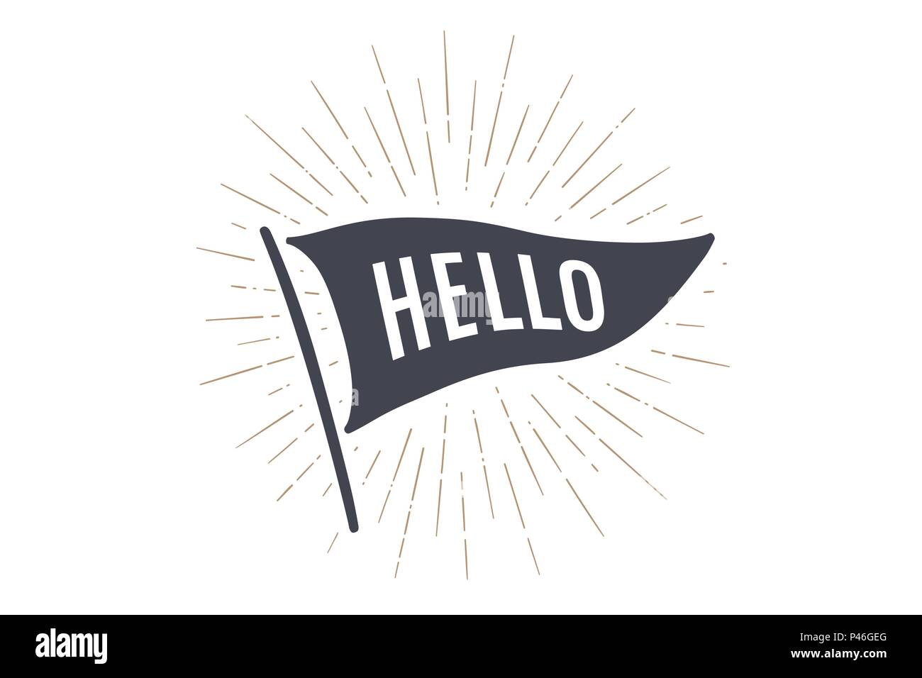 Vintage stripe illustration Cut Out Stock Images & Pictures - Alamy