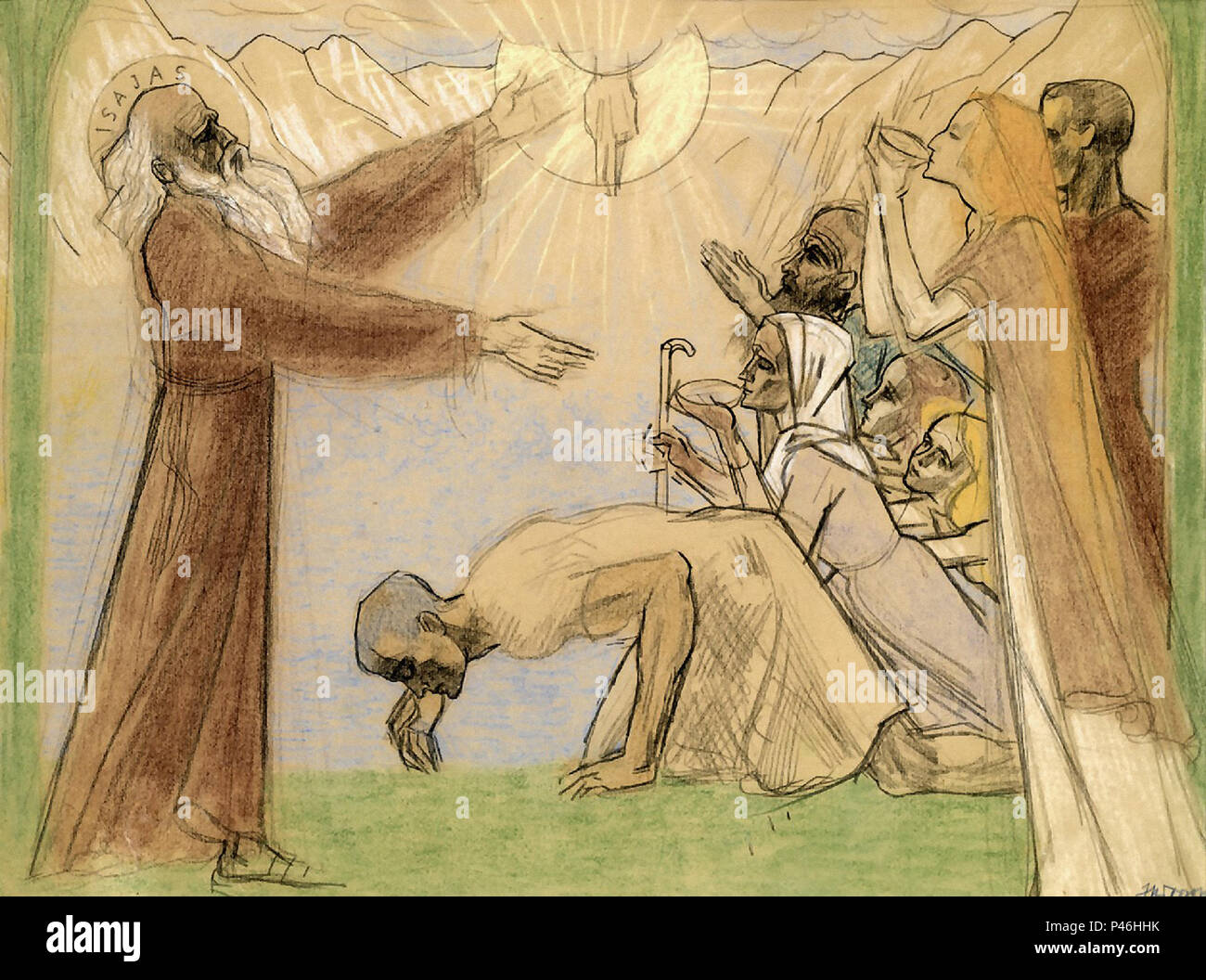 Toorop Jan - the Calling of Isaiah Stock Photo - Alamy