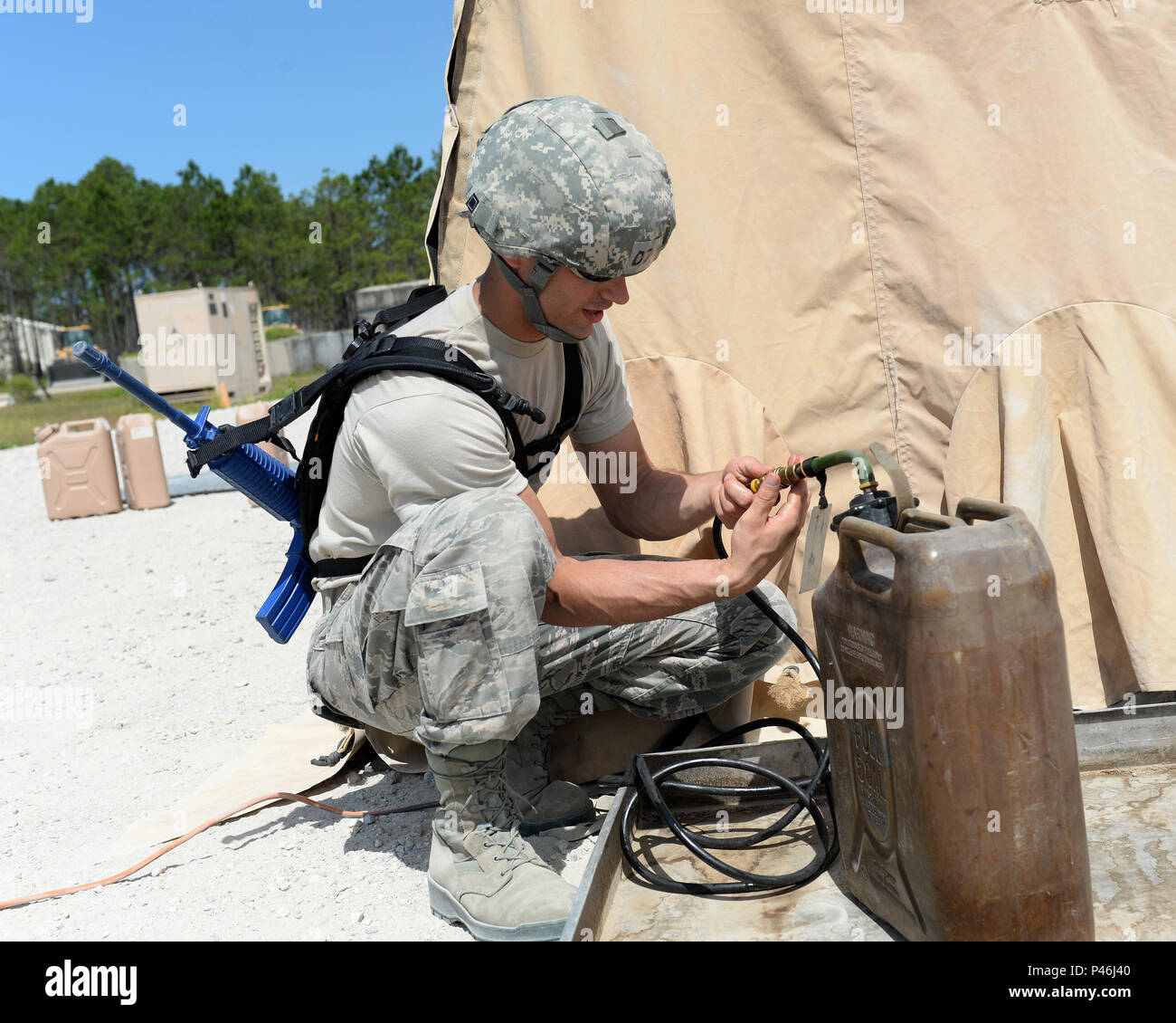 U.S. Air Force Senior Airman Casey Belieu, 104th Fighter Wing services ...