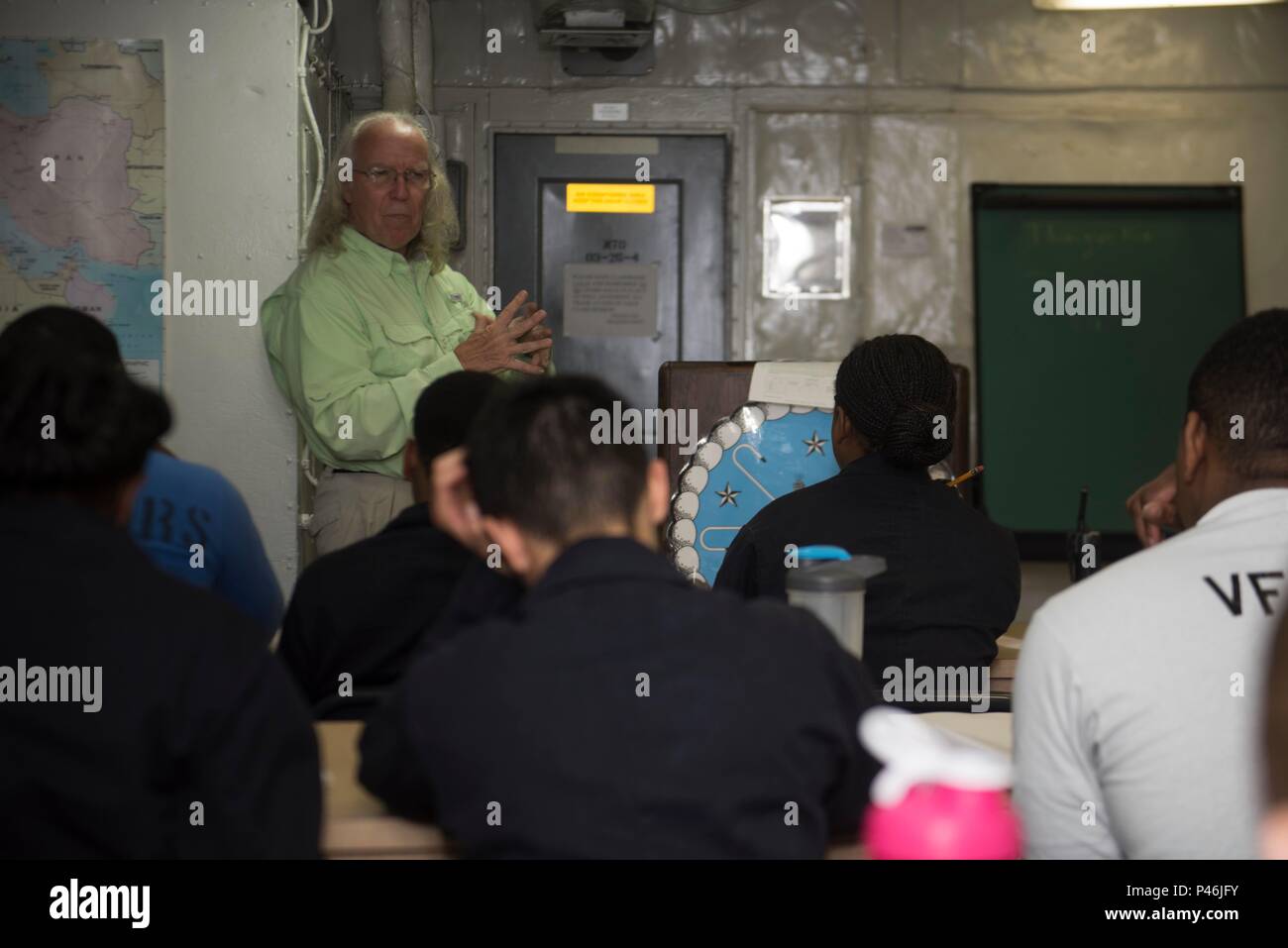 160608-N-WC455-021 ATLANTIC OCEAN (June 8, 2016) - Charles Sides, a ...