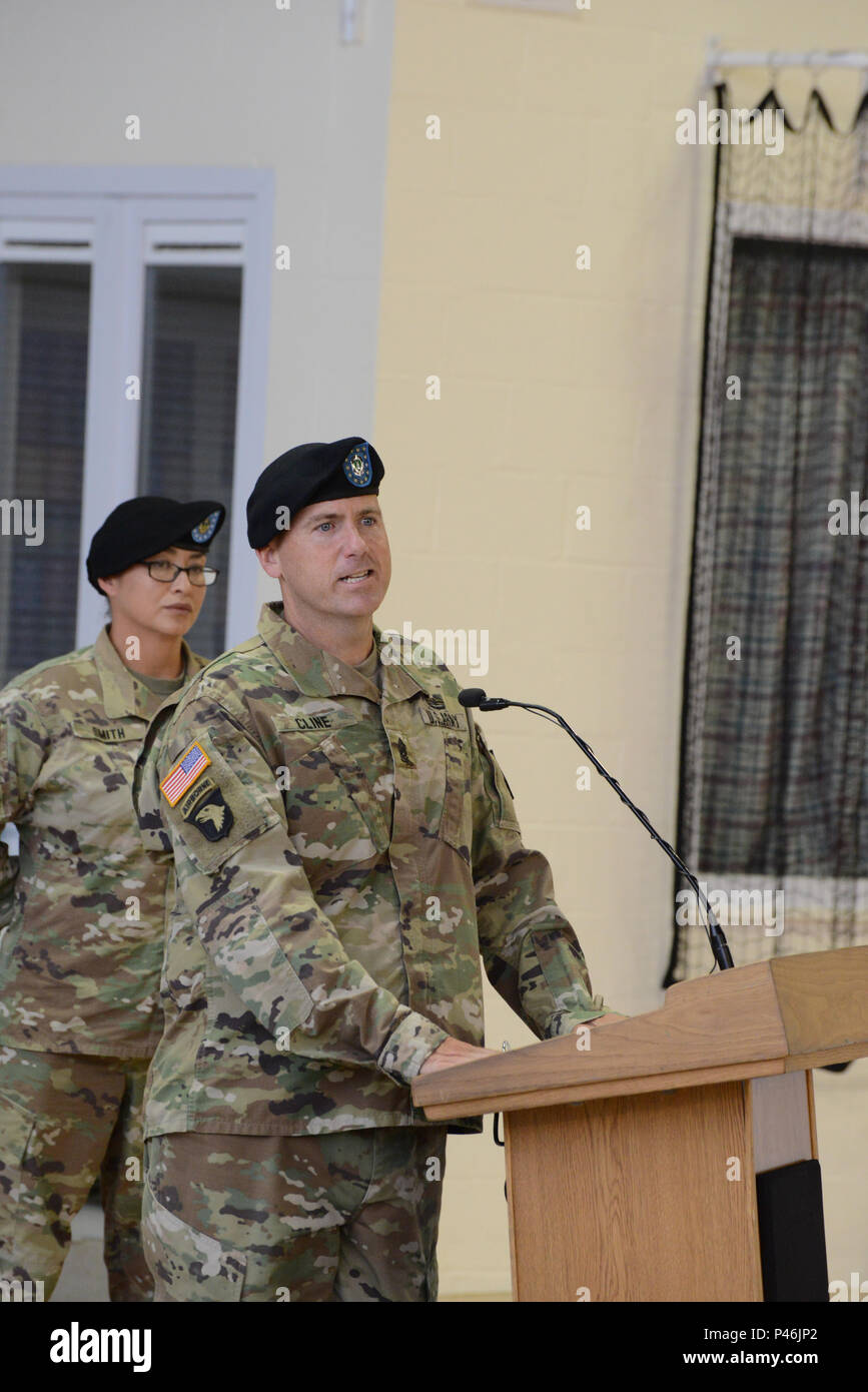 U.S. Army incoming Command Sgt. Maj. Alan J. Cline, relates his future ...