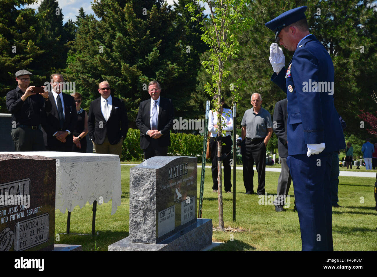 Lt. Col. Michael Epper, 341st Force Support Squadron commander, pays ...