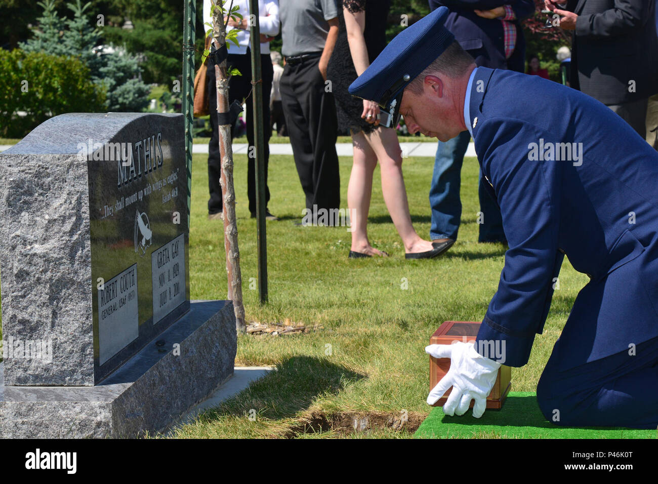 Lt. Col. Michael Epper, 341st Force Support Squadron commander, places ...
