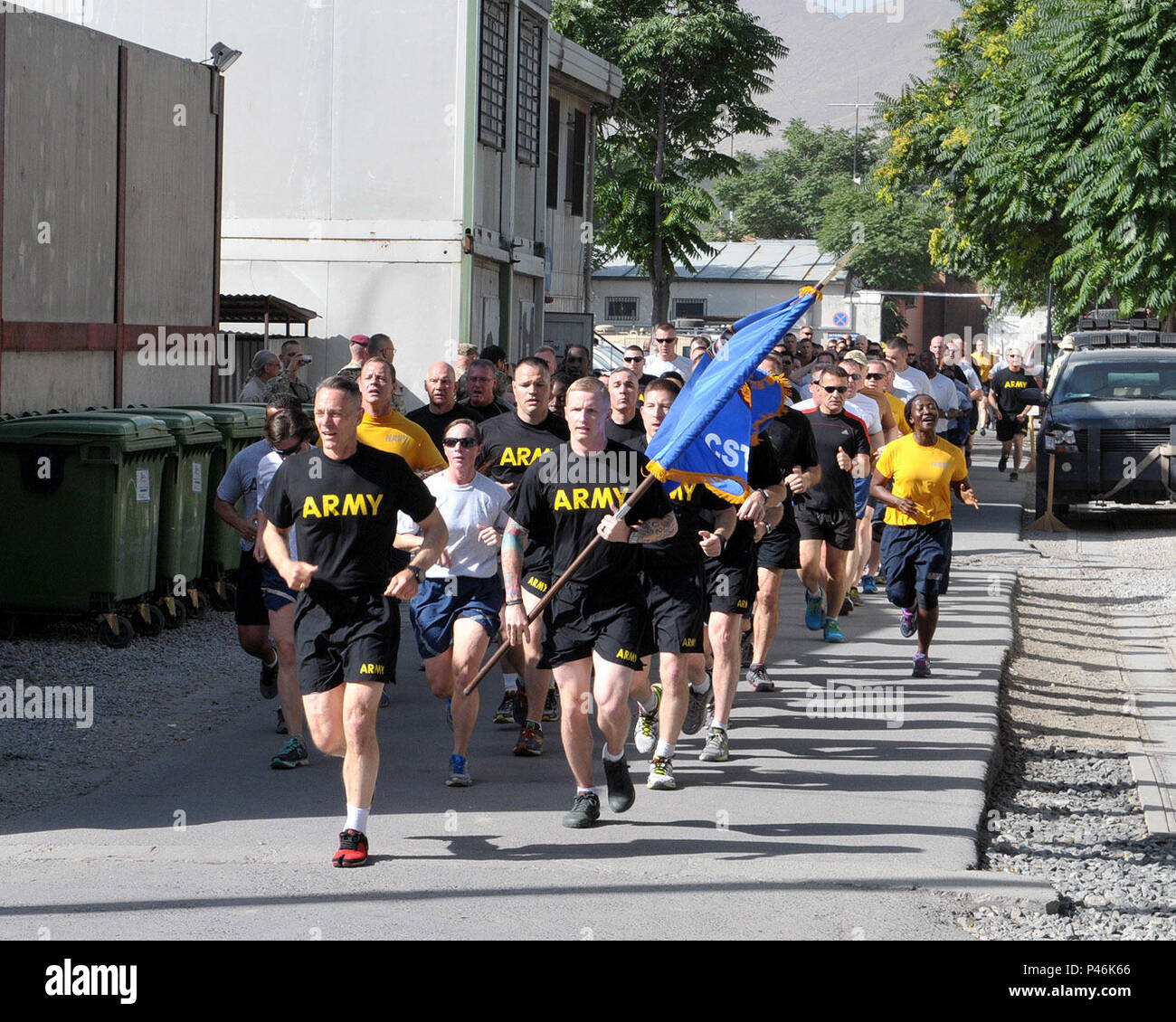 Maj. Gen. Gordon “Skip” B. Davis, Jr. leads a formation of Soldiers ...