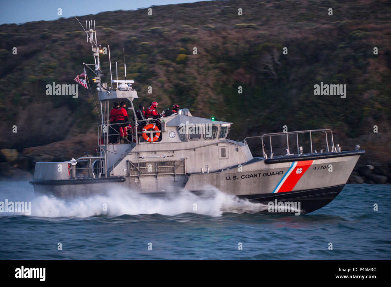 Coast Guard Station Bodega Bay crewmembers aboard a 47-foot Motor ...