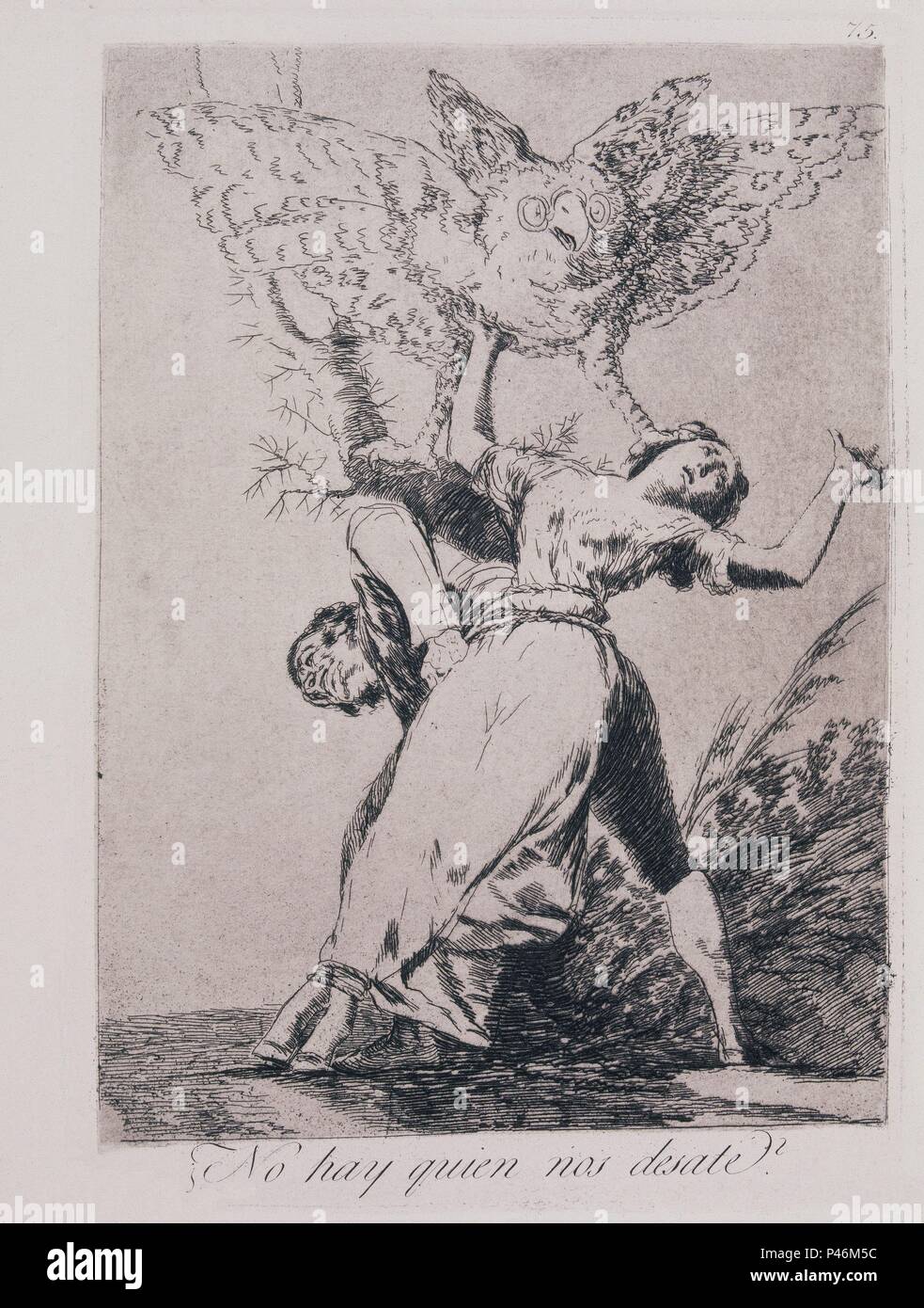 The Caprices, plate 75. 'Can't anyone unleash us? (¿No hay quién nos ...