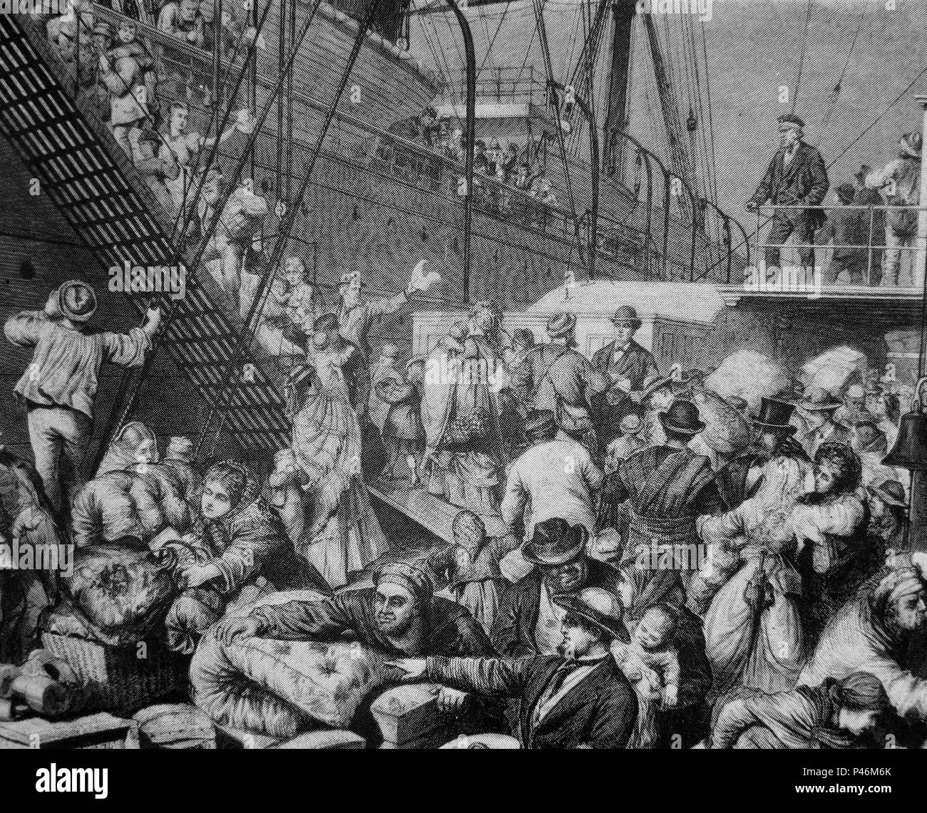 Spanish emigration Black and White Stock Photos & Images - Alamy