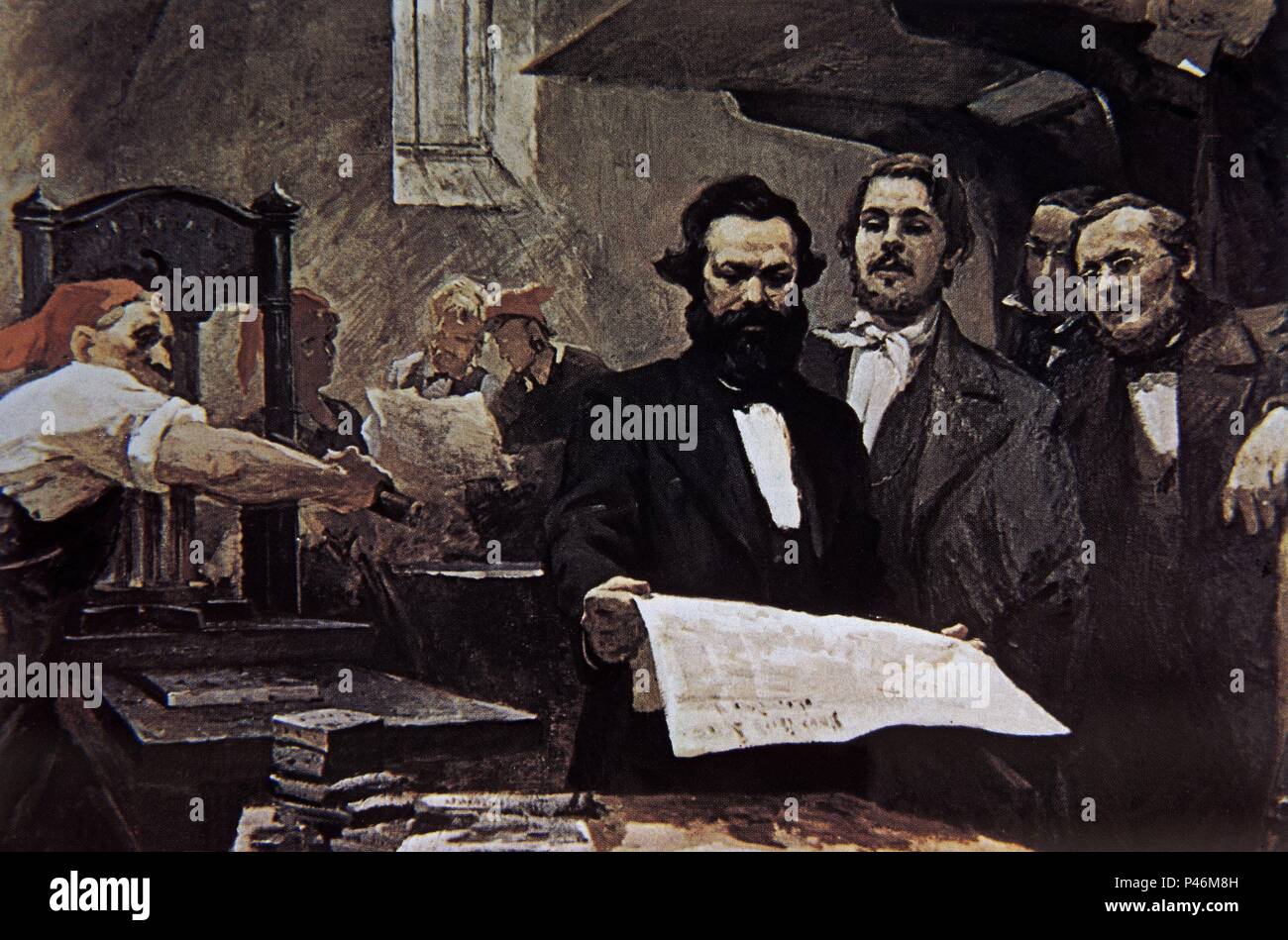 Marx engels painting hi-res stock photography and images - Alamy