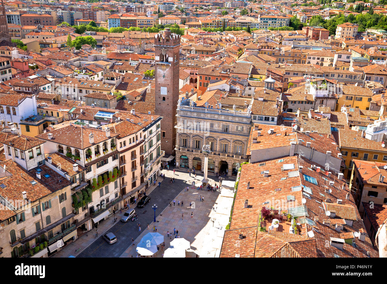 Aerial of verona old town hi-res stock photography and images - Alamy