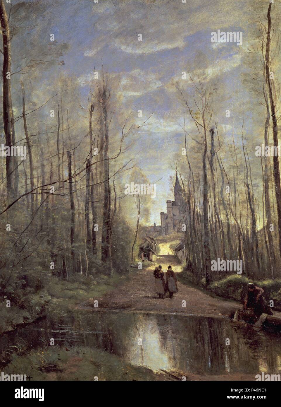 The Church at Marissel - 1866 - 55x42 cm - oil on canvas. Author: Jean ...