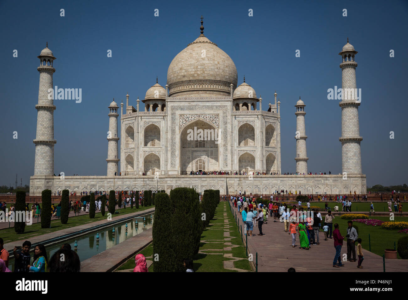 AGRA, INDIA-MARCH 5: Taj Mahal on March 5, 2018 in Agra, India ...