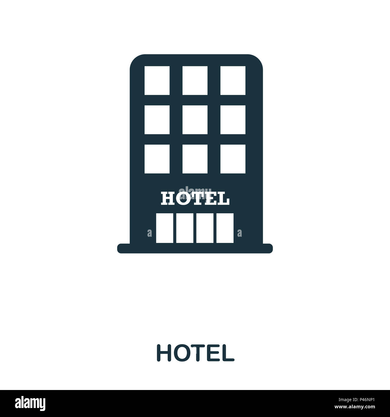 Hotel icon. Mobile app, printing, web site icon. Simple element sing ... Hotel icon. Mobile app, printing, web site icon. Simple element sing ...
