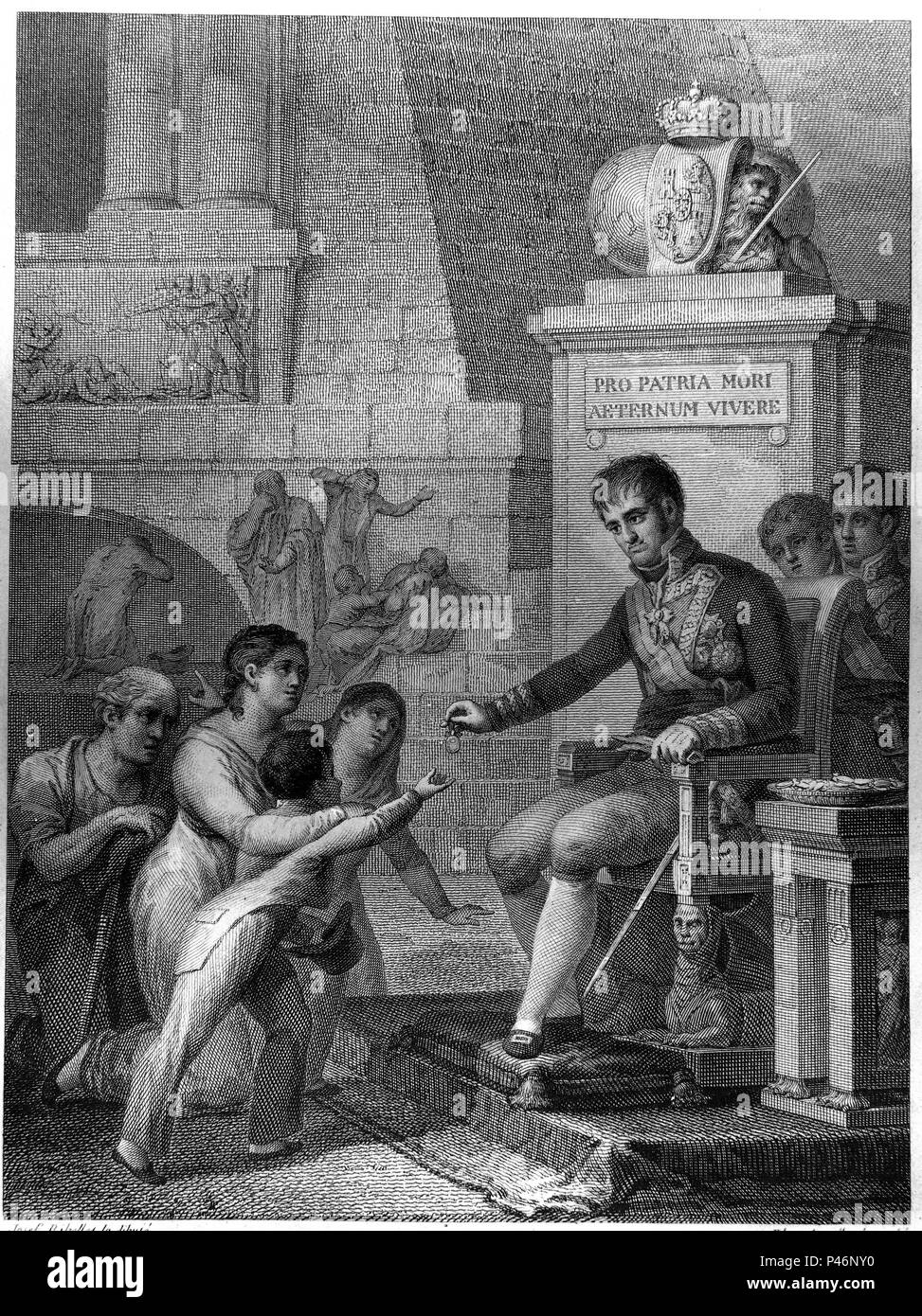 GRABADO-FERNANDO VII EL DESEADO Stock Photo - Alamy