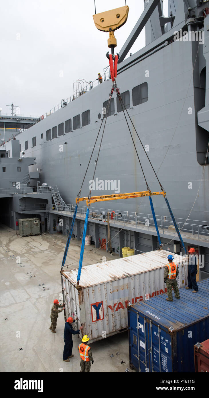 Sailors and Soldiers from Naval Cargo Handling Battalion 1 and USAV ...
