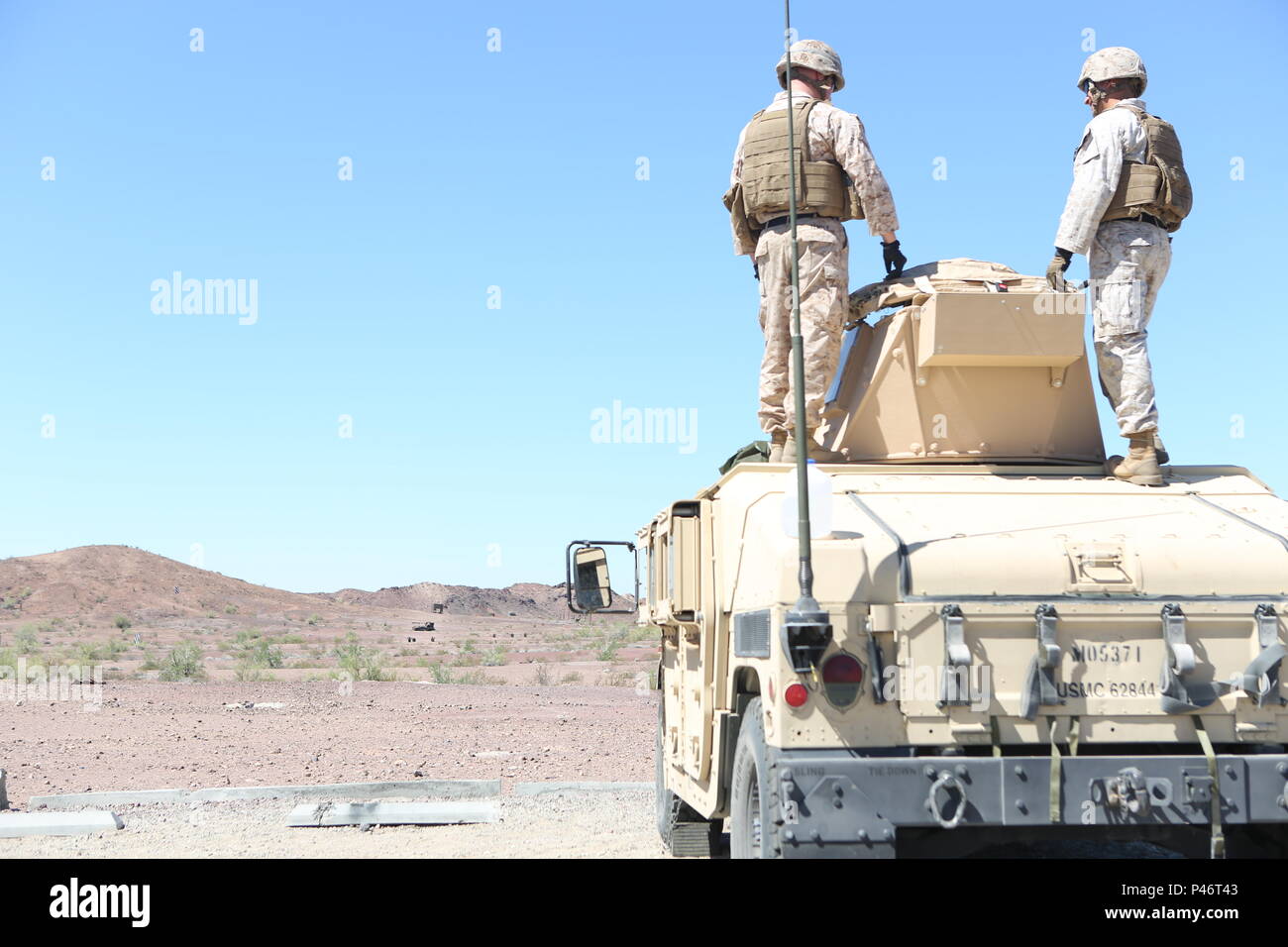 Marines with Motor Transport Company, Marine Wing Support Squadron ...