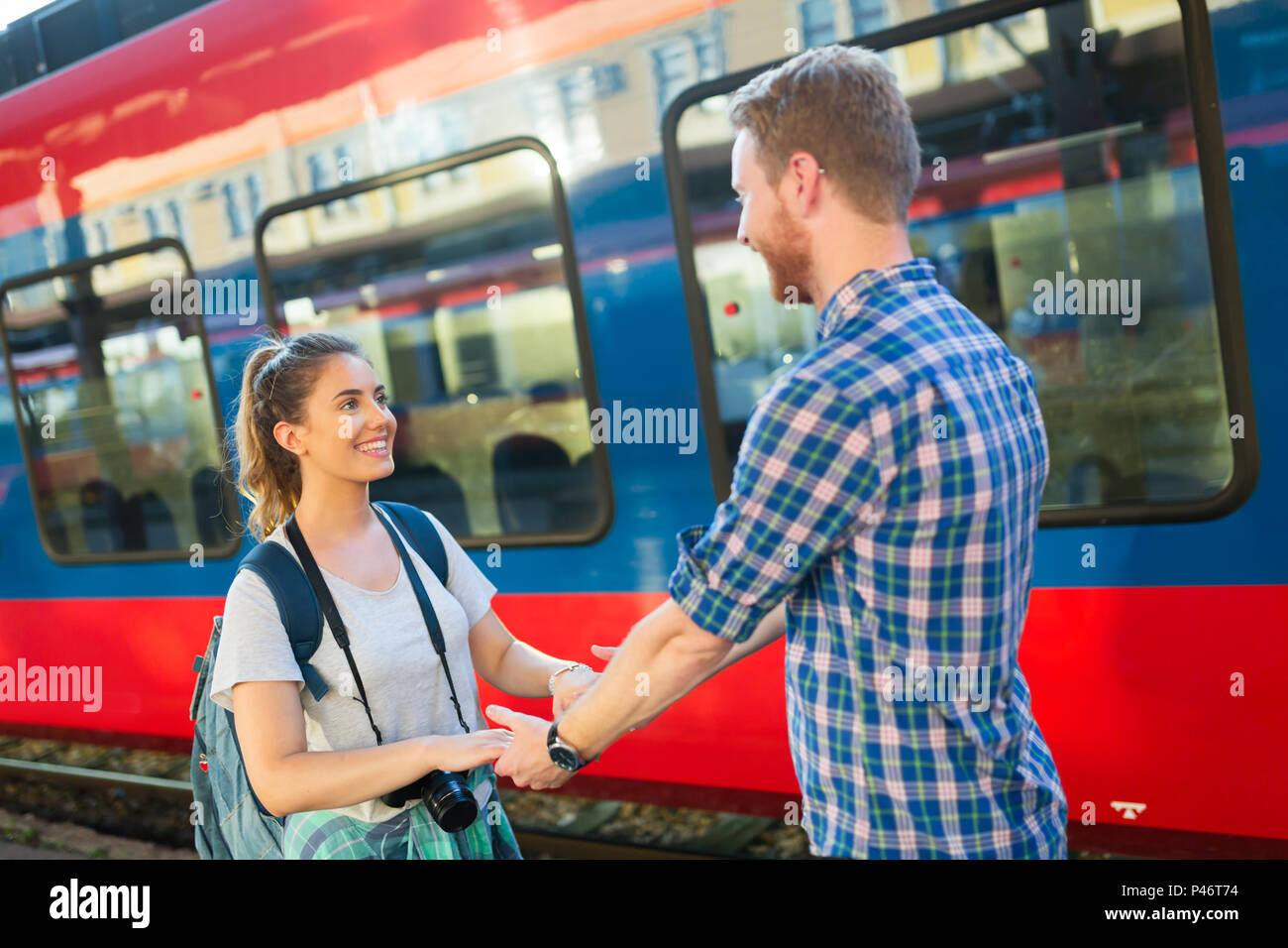 Man woman parting hi-res stock photography and images - Alamy