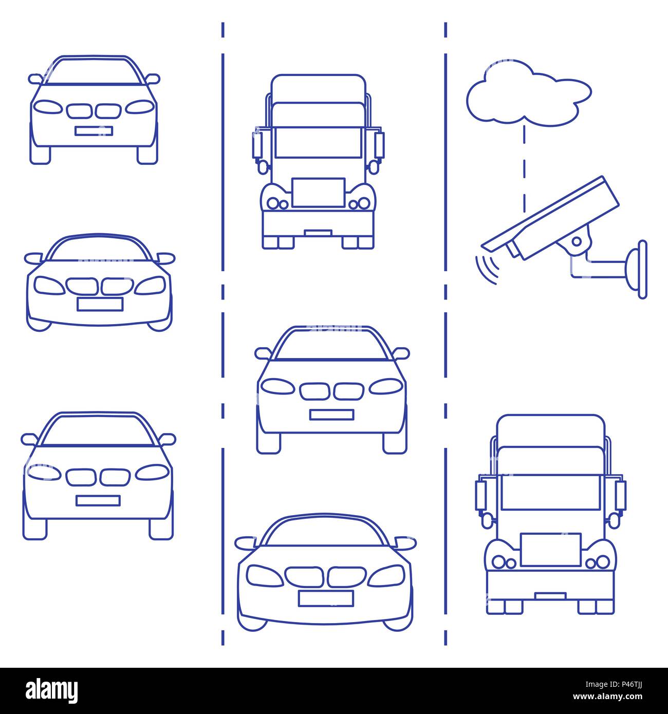 Security camera and traffic. Detection of offenses and ensuring the ...