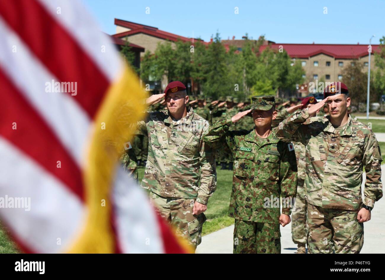 Lt. Col. Matthew Hardman (right), commanding officer of 3rd Battalion ...