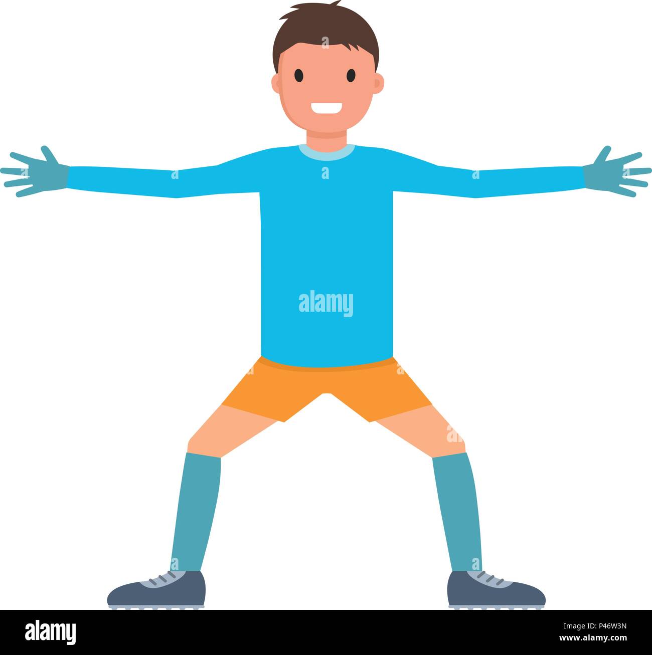 Lateral hands goalkeeper icon, flat style Stock Vector Image & Art - Alamy