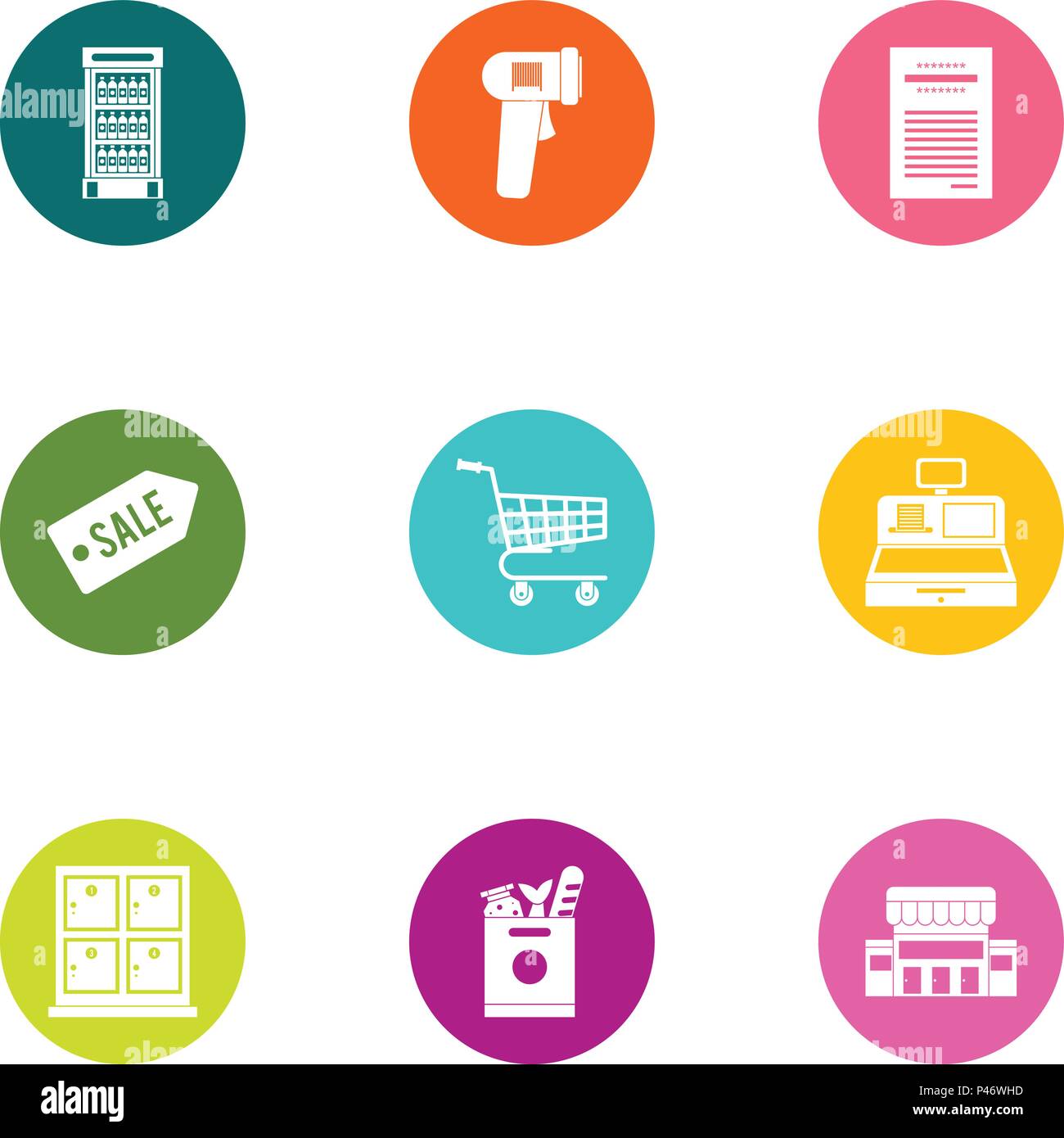 Remittance icons set, flat style Stock Vector Image & Art - Alamy