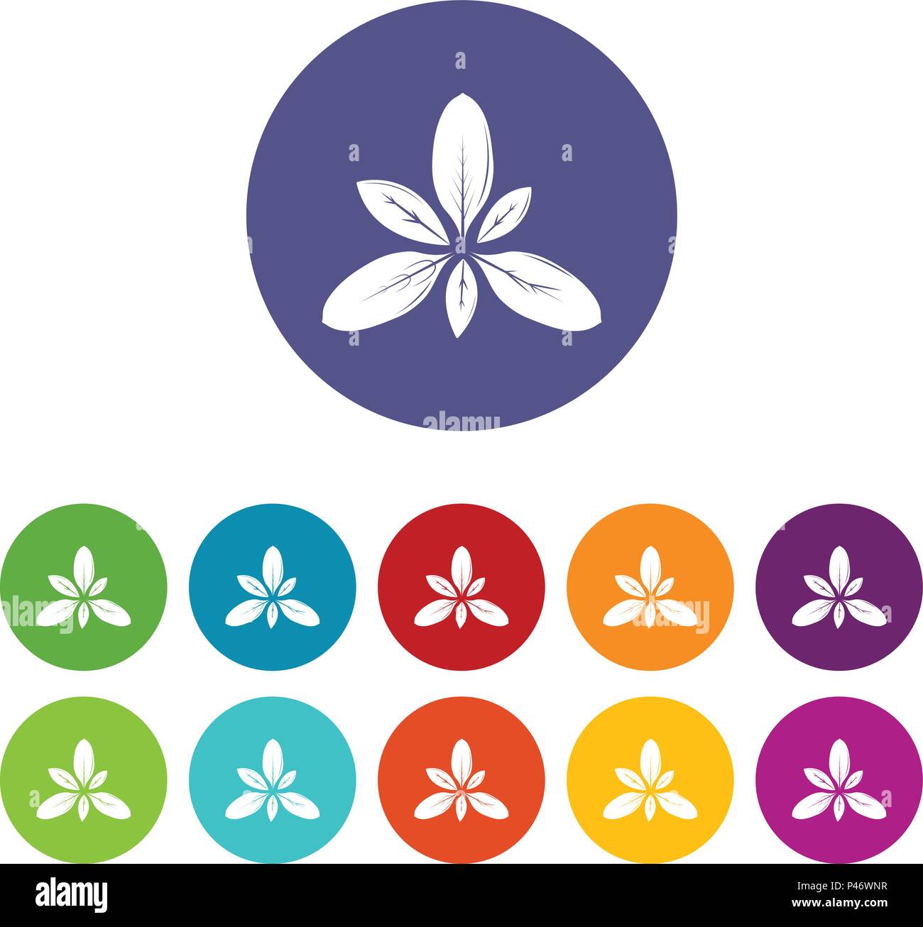 Leaf icons set vector color Stock Vector Image & Art - Alamy