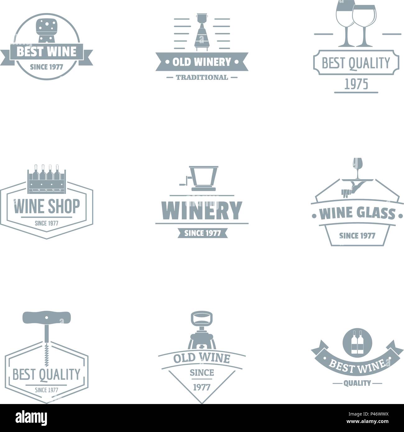 Best possible logo set, simple style Stock Vector Image & Art - Alamy