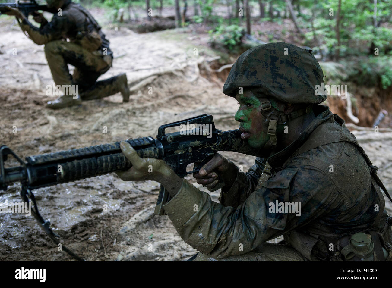 Candidates with Charlie Company, Officer Candidate School (OCS) conduct ...