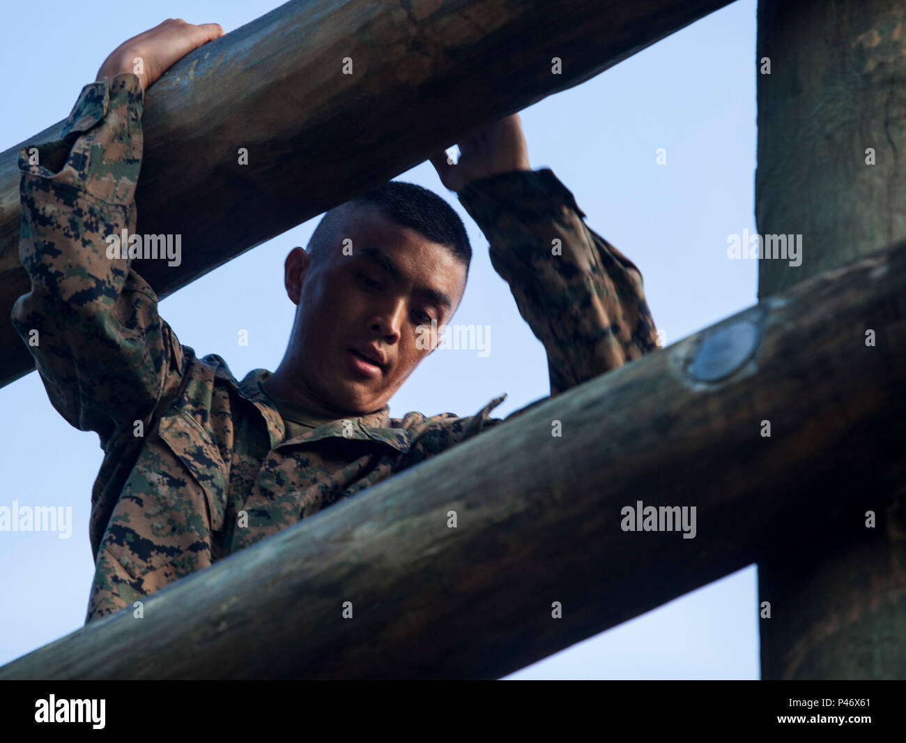 A Candidate with India Company, Officer Candidate School (OCS) conducts ...