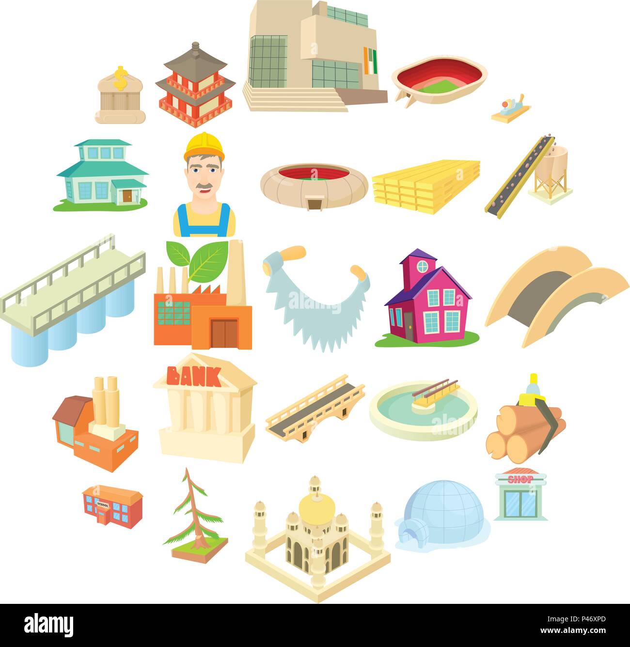 Entity icons set, cartoon style Stock Vector Image & Art - Alamy