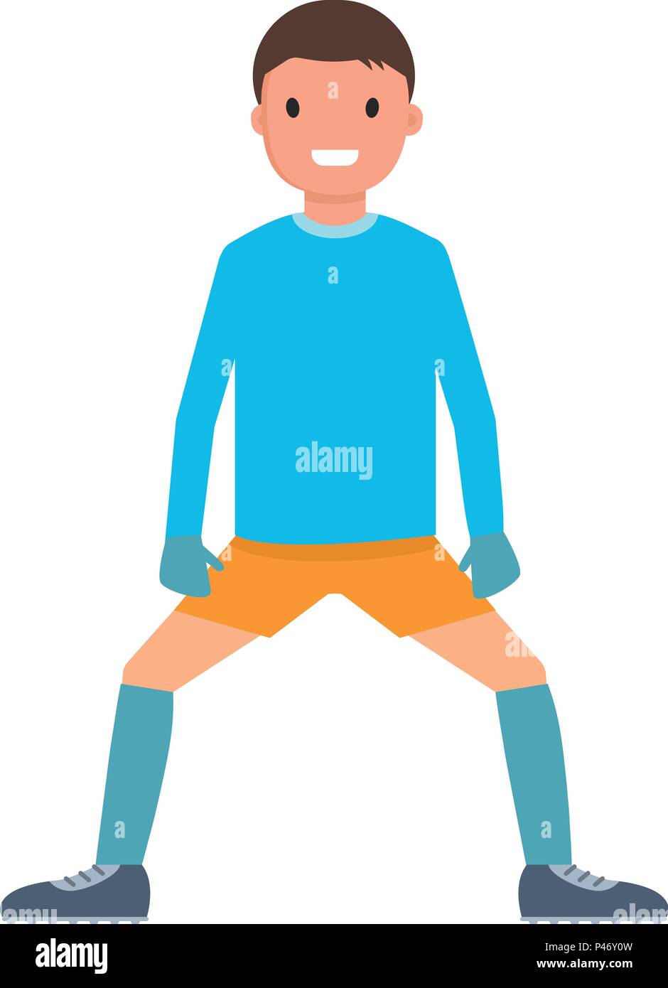 Goalkeeper position icon, flat style Stock Vector Image & Art - Alamy