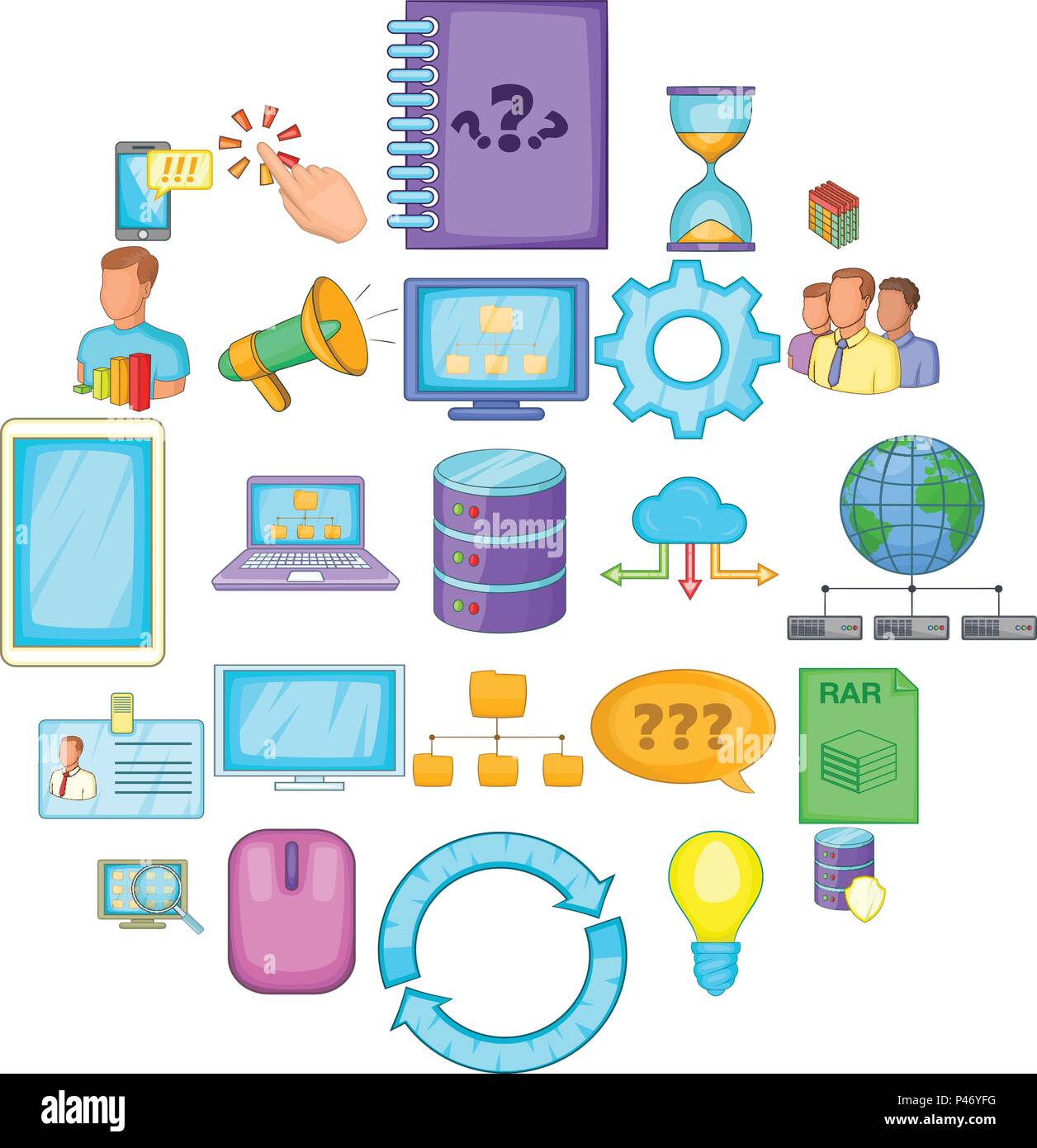 Call recording icons set, cartoon style Stock Vector Image & Art - Alamy