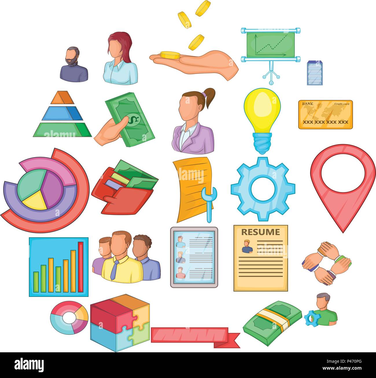 Fellowship icons set, cartoon style Stock Vector Image & Art - Alamy