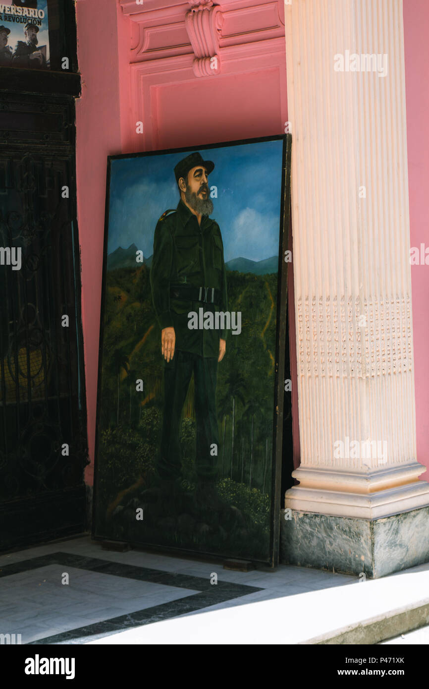 A painting of Fidel Castro Stock Photo - Alamy