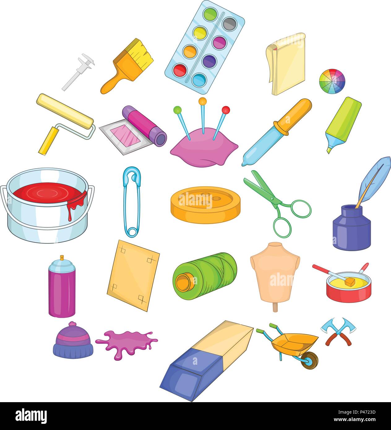 Wallpaper icons set, cartoon style Stock Vector Image & Art - Alamy