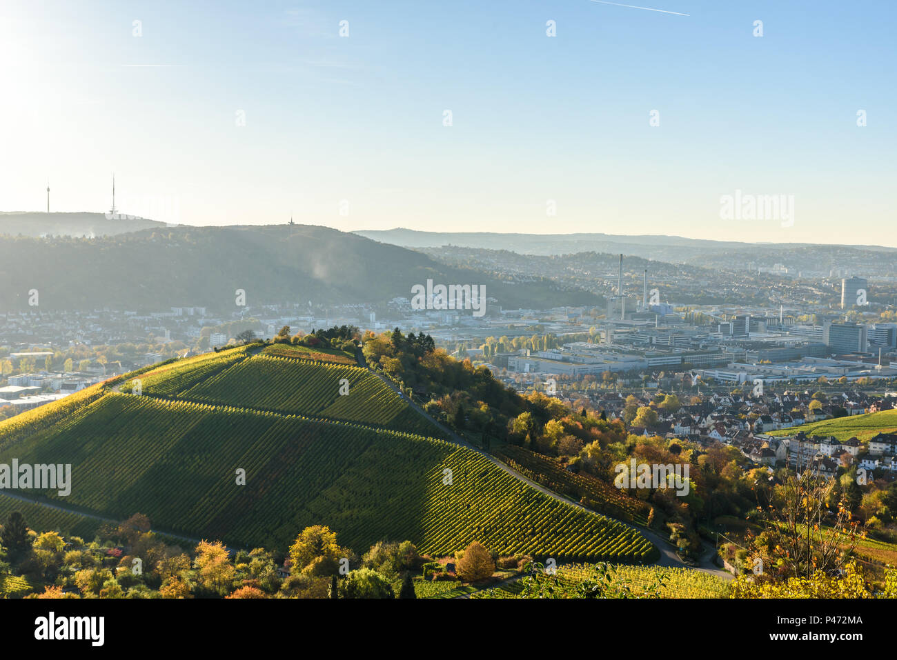 Vineyards at Stuttgart - beautiful wine region in the south of Germany ...