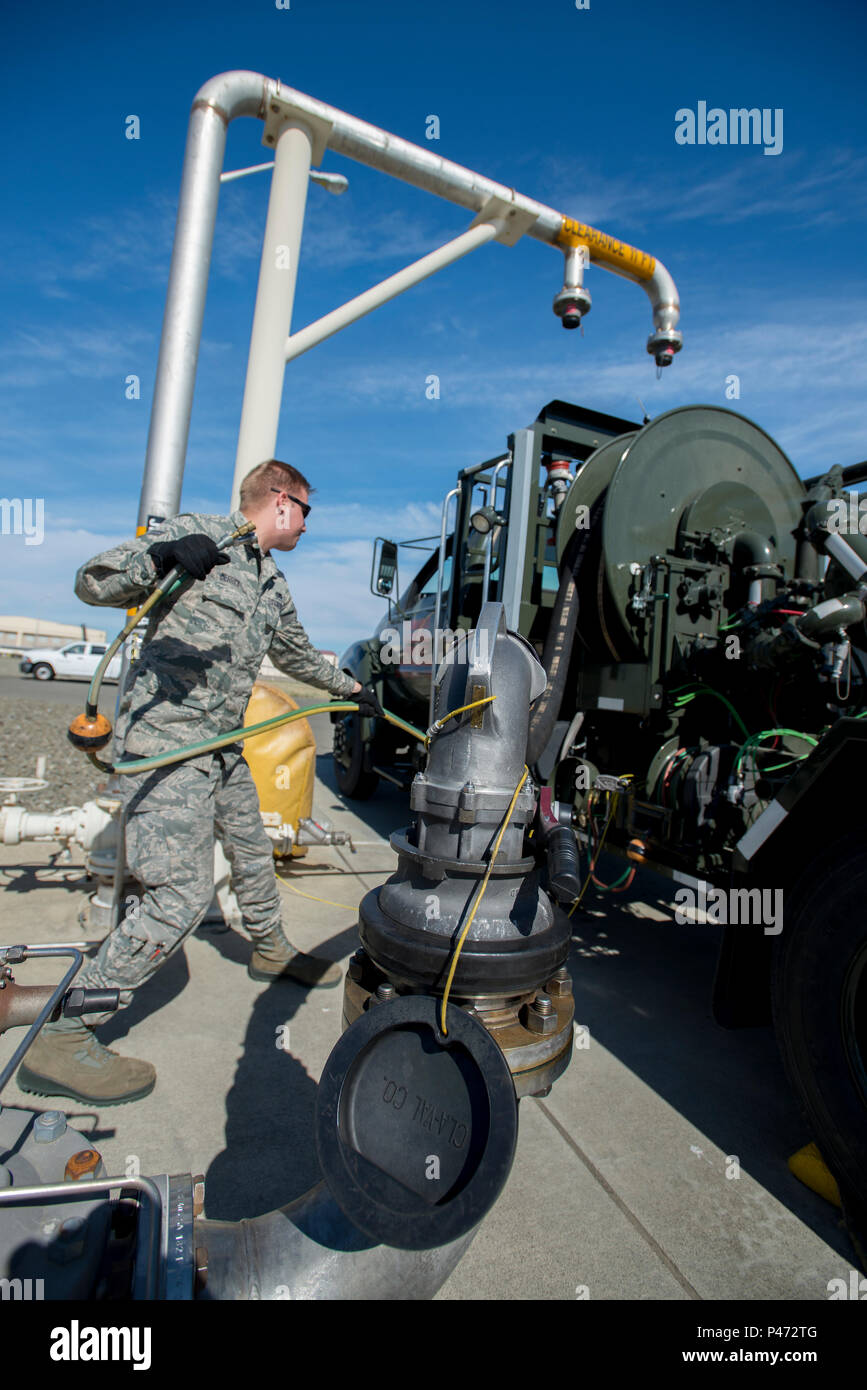 Airman First Class Cody Merrick, fuels distribution operator, 60th ...
