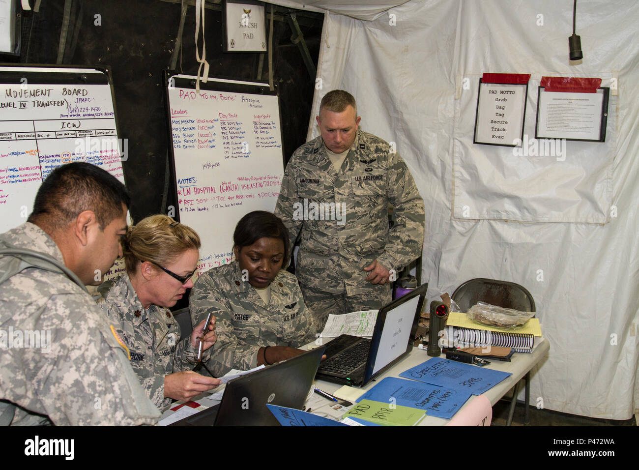 U.S. Air Force officers, 156th Aeromedical Evacuation Squadron ...