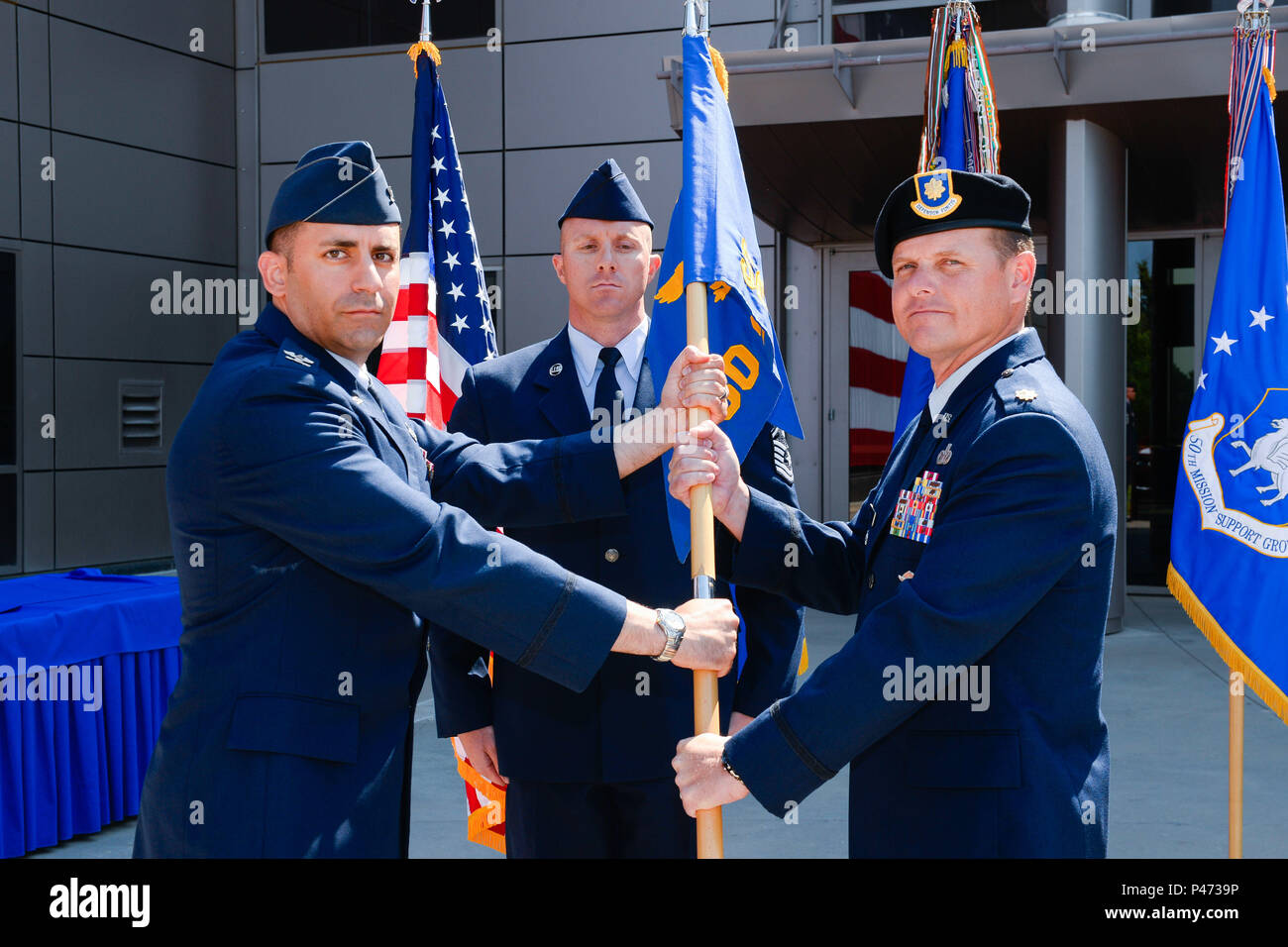 During the 50th Security Forces Squadron change of command at Schriever ...