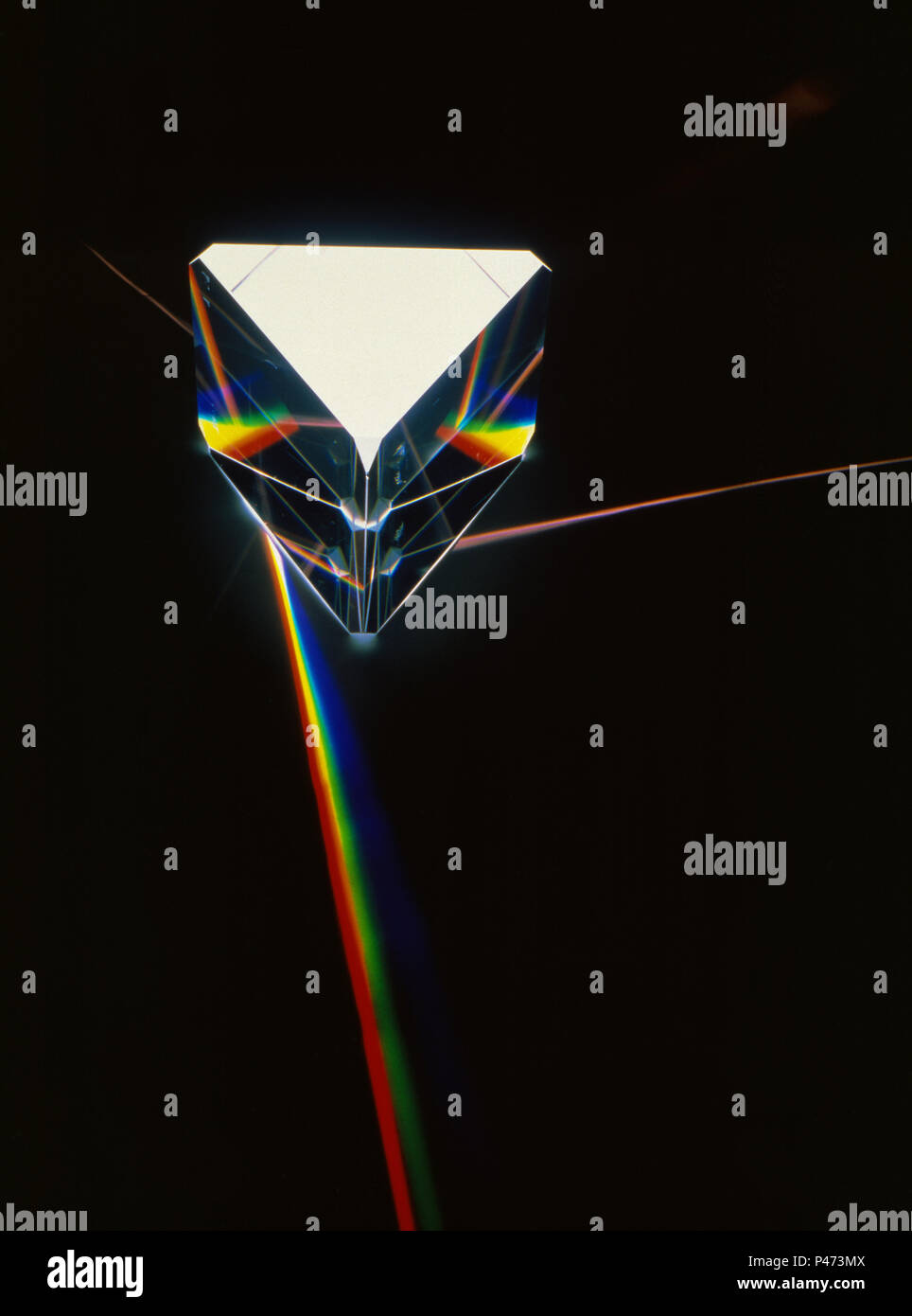 Light refracted through a prism Stock Photo - Alamy