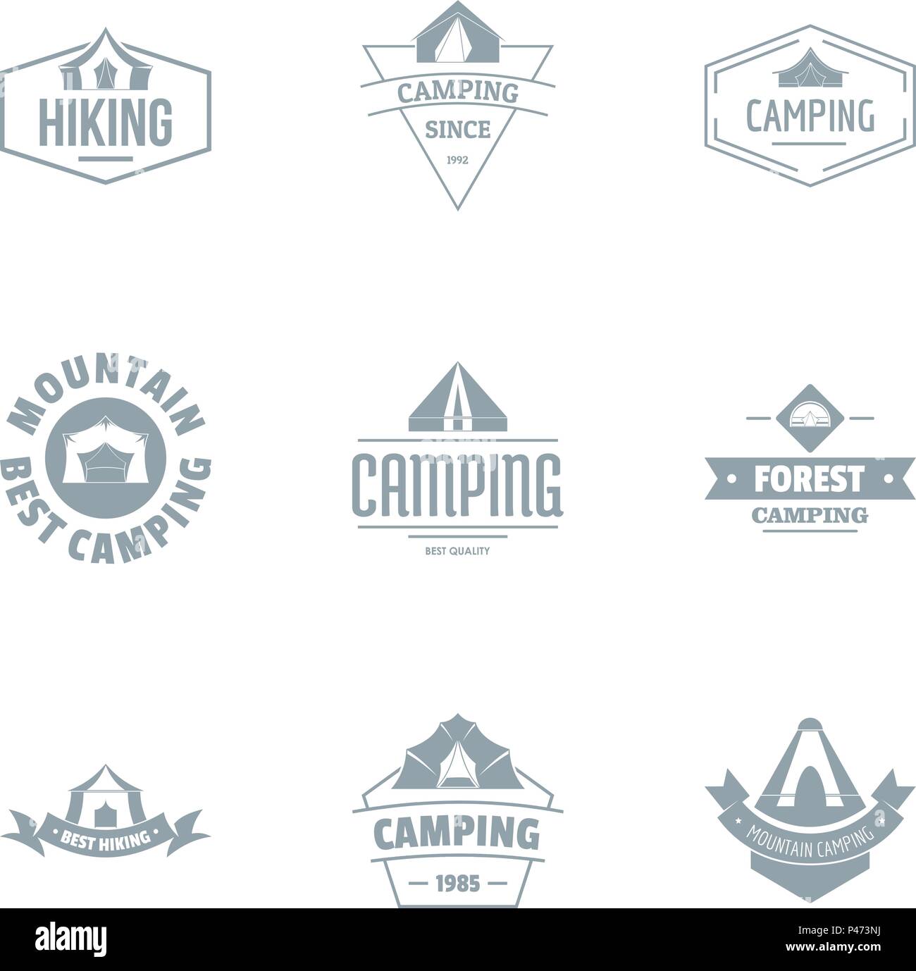 Alpine logo set, simple style Stock Vector Image & Art - Alamy