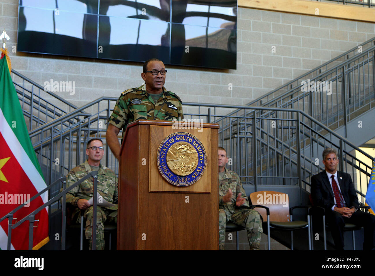 Col. Adolf Jardim, deputy commander of the Suriname Defense Force ...