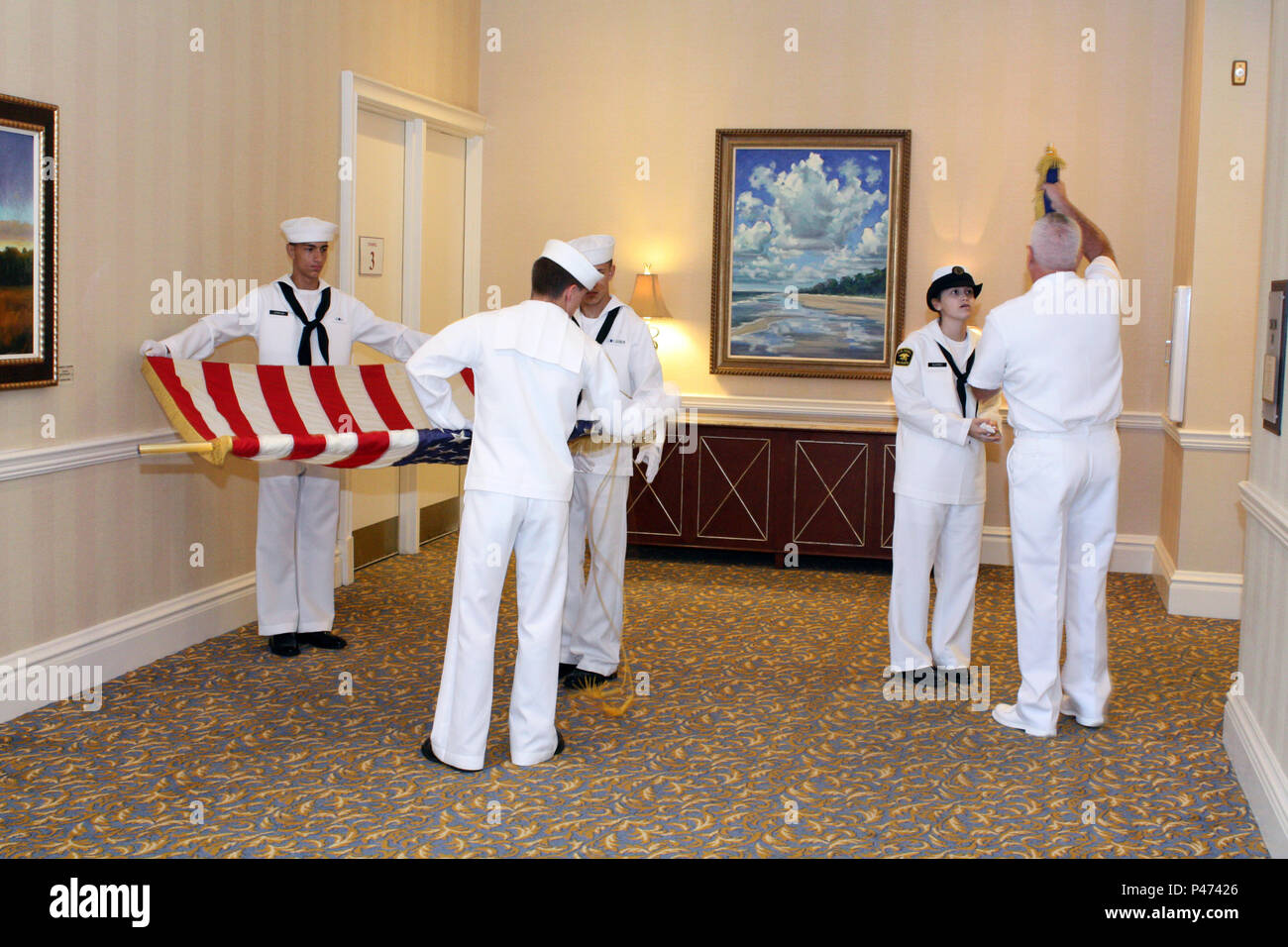The Honor Guard from the Tampa Bay Division of U.S. Naval Sea Cadets ...