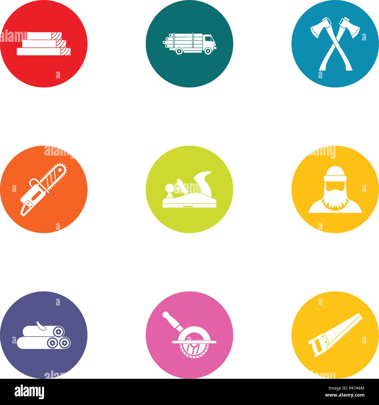 Logging timber harvesting Stock Vector Images - Alamy