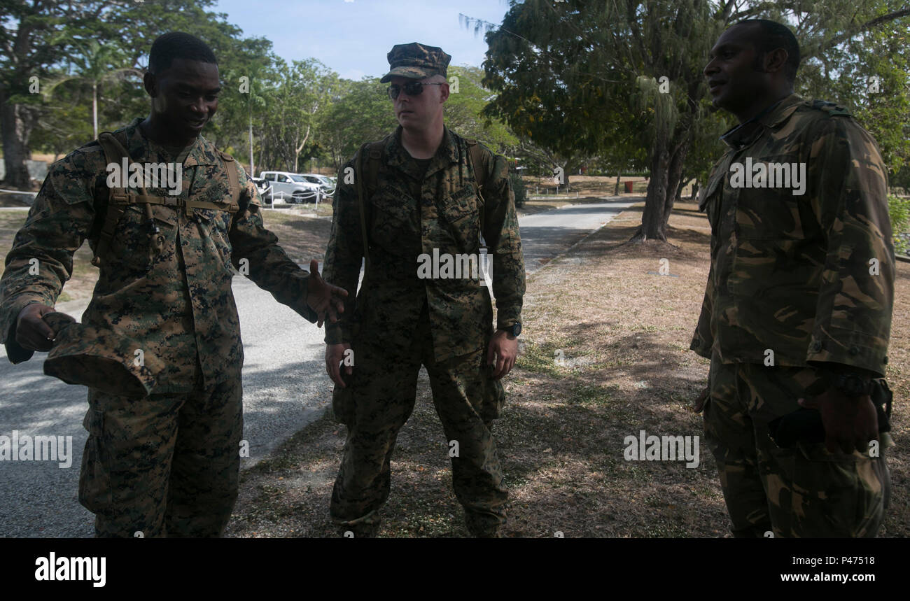 Marines with Task Force Koa Moana share stories and greetings with a ...