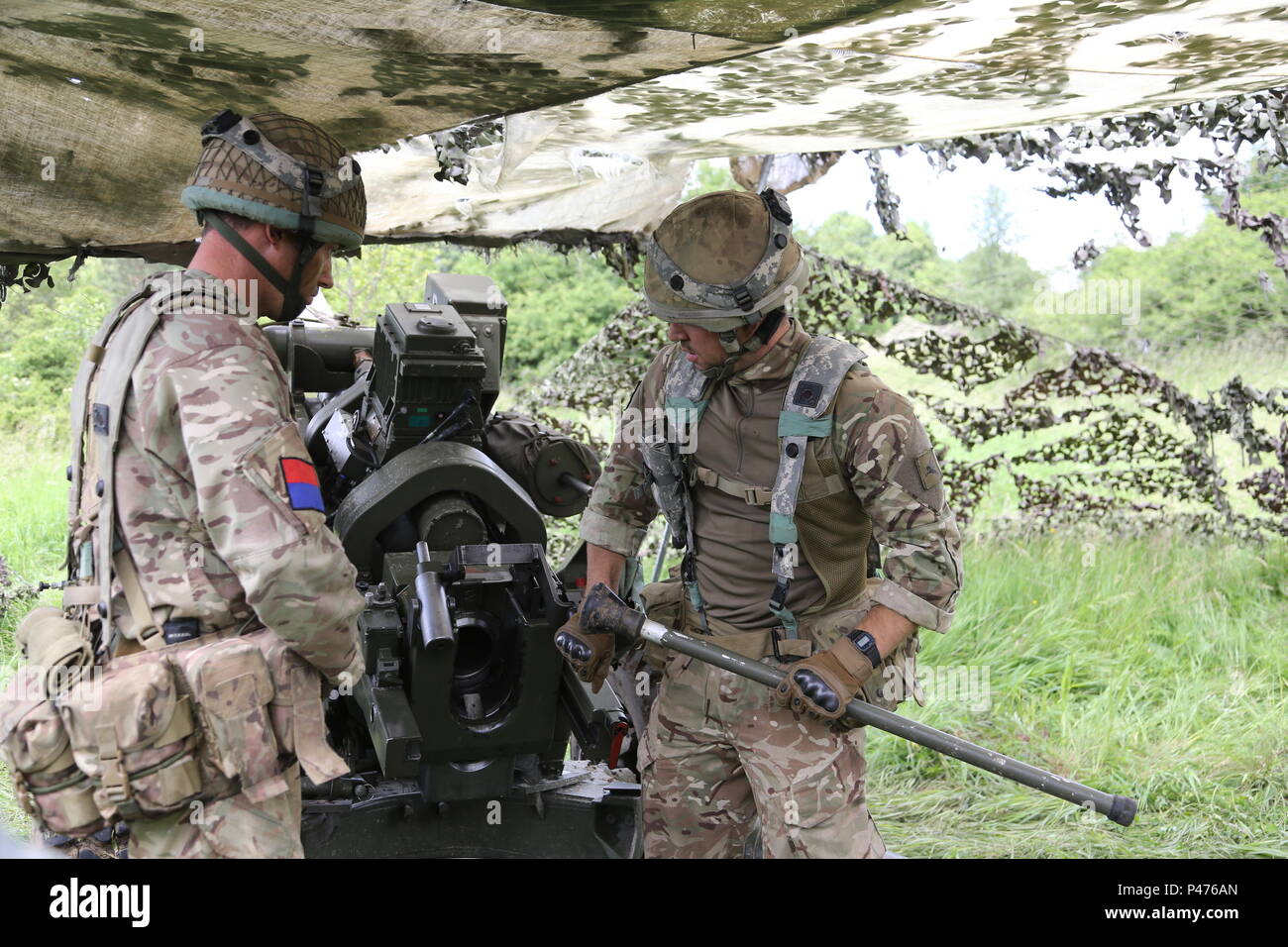 British soldiers of the 7th Parachute Regiment Royal Horse Artillery ...