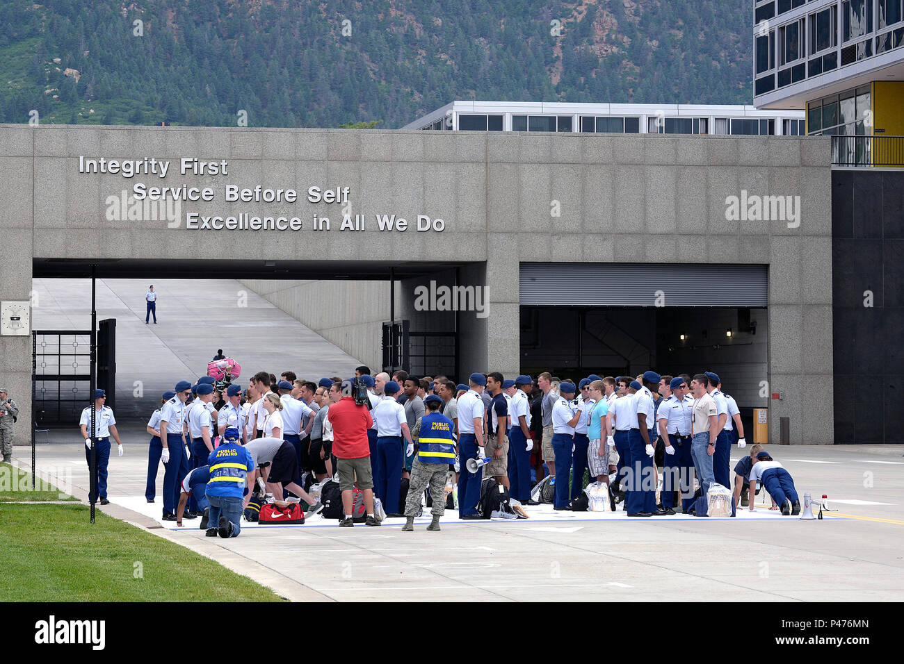 Basic Cadet Cadre Training members make corrections on Inprocessing Day ...