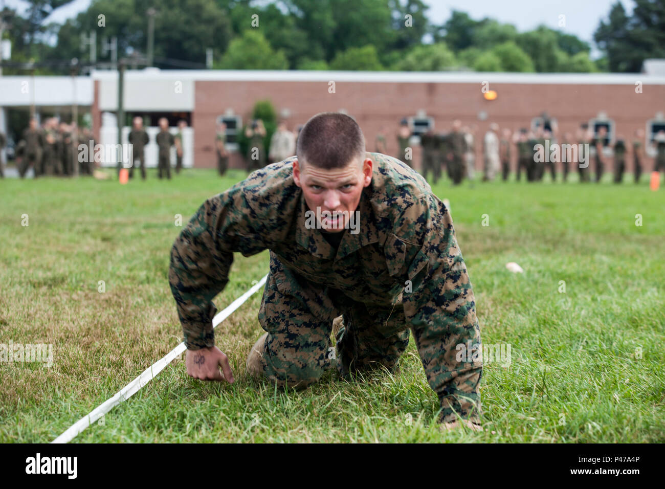 Candidates with Lima Company, Officer Candidate School (OCS) conduct ...